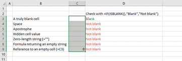 How Fill Blank Cells processes data