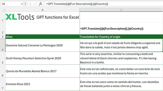How to translate text with GPT.Translate in Excel – user guide | XLTools