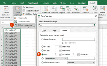 How to delete text in Excel by its position in a cell or by character ...