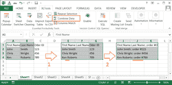 How to merge Excel cells without losing data and combine data in ...