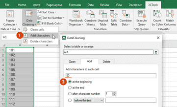 How to add text at the beginning, at the end, or at another position in Excel cells – user guide ...