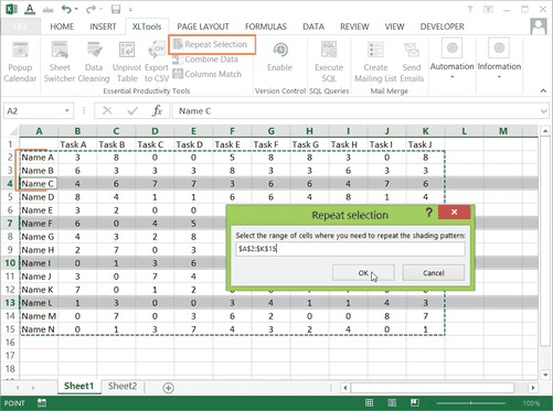 How To Select Alternate Rows And Columns In Excel User Guide Xltools