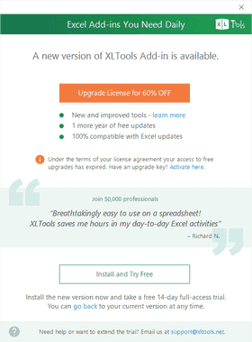 How to update XLTools Add-in for Excel – user guide | XLTools
