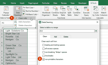 How to clean Excel cells from excess spaces, line breaks and non ...