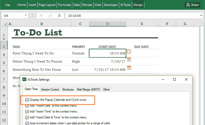 How to insert dates from a Popup Calendar (date picker) in Excel – user ...