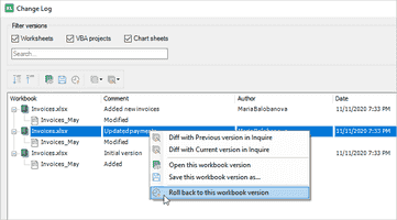 How to enable version control and track changes in Excel workbooks ...